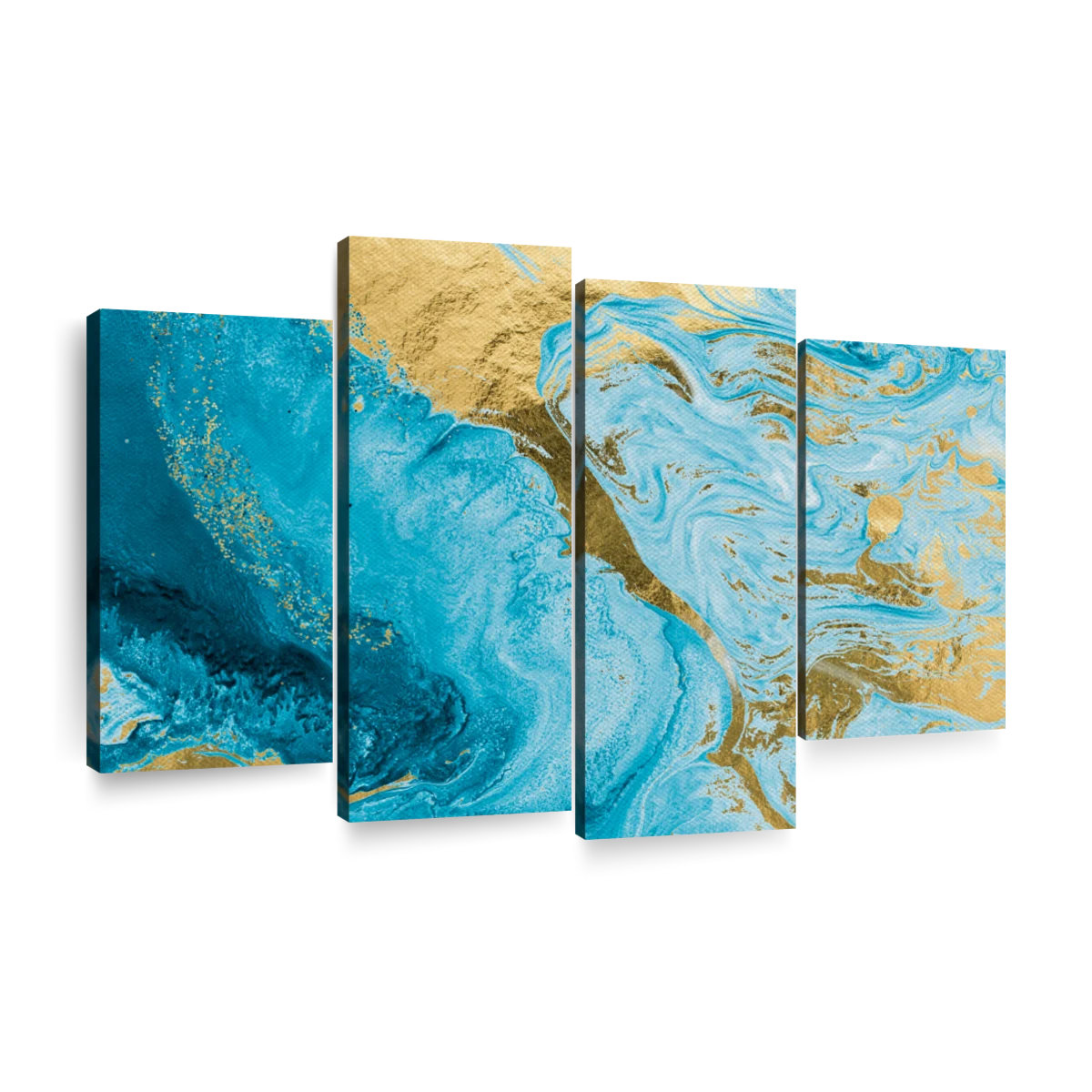 Wrought Studio™ Abstract Marble Abstract Texture Multi Piece Canvas Print On Canvas 4 Pieces by ...